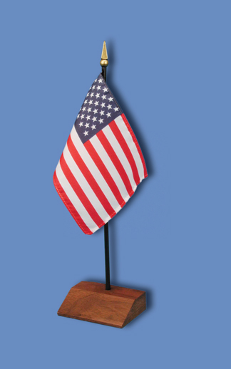 Wood base for one 4x6" flag