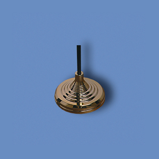 Weighted, tall gold plastic base for one 4x6" flag