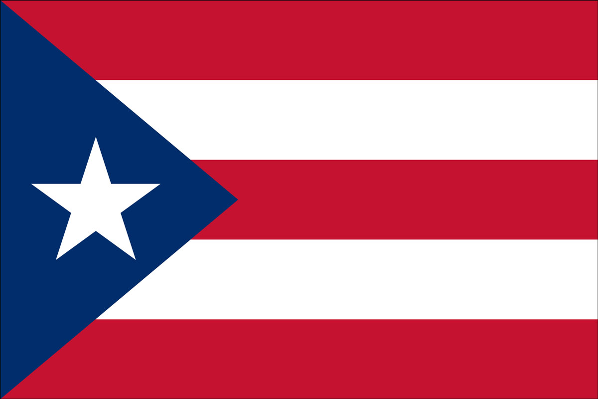 2x3' Nylon flag of Puerto Rico